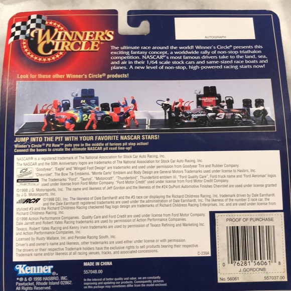 Winner's Circle | Toys | Winners Circle Jeff Gordon Nascar Dupont ...
